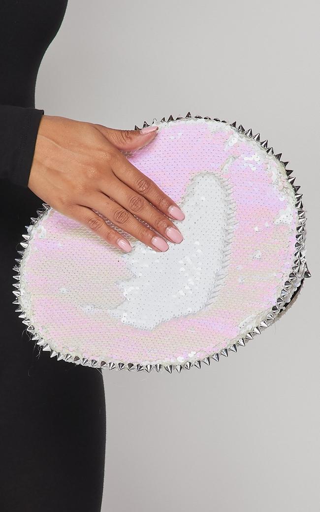 Steampunk Goggle Captain Hat with Reversible Sequins - White – SohoGirl.com